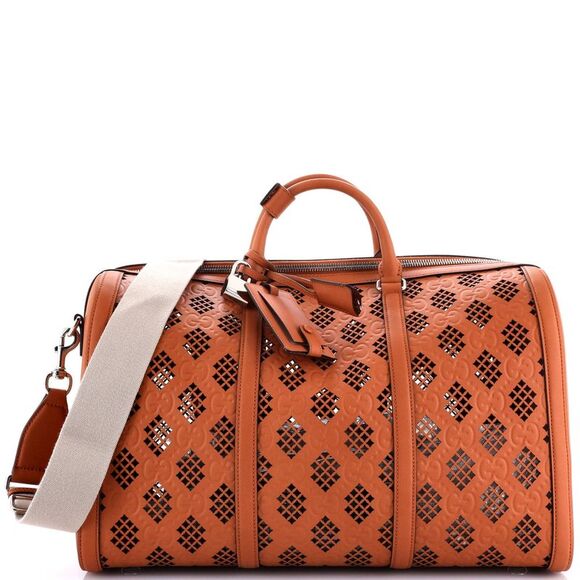 Gucci | Bags | Gucci Convertible Duffle Bag Gg Debossed Laser Cut ...